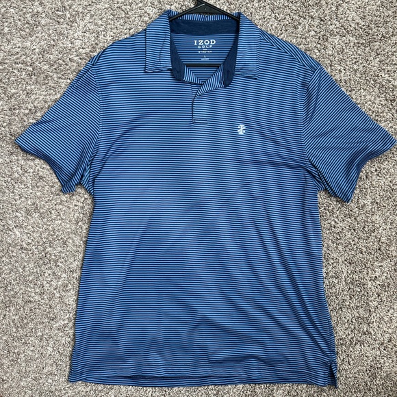 Izod | Shirts | Izod Mens Performance Golf Greenie Stripe Polo | Poshmark
